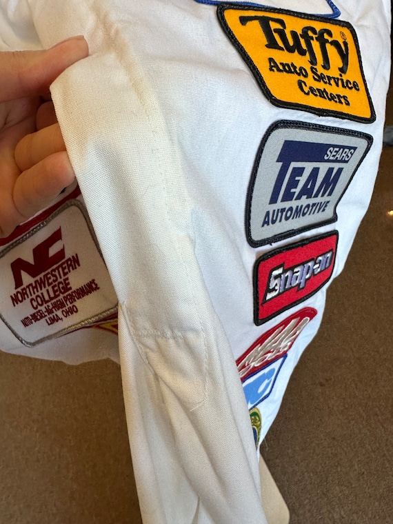 Rare and Unique Pit Crew White Racing Coveralls with … - Gem