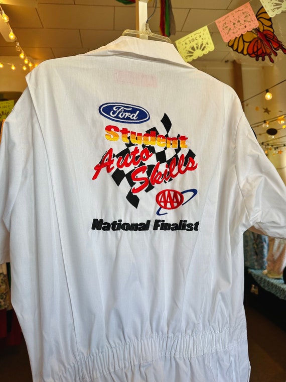 Rare and Unique Pit Crew White Racing Coveralls with … - Gem