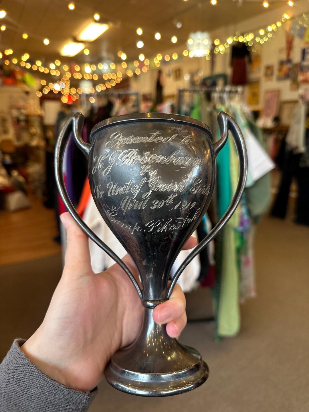 1920's Vintage Antique Jewish Girls Silver Plated Trophy - Etsy