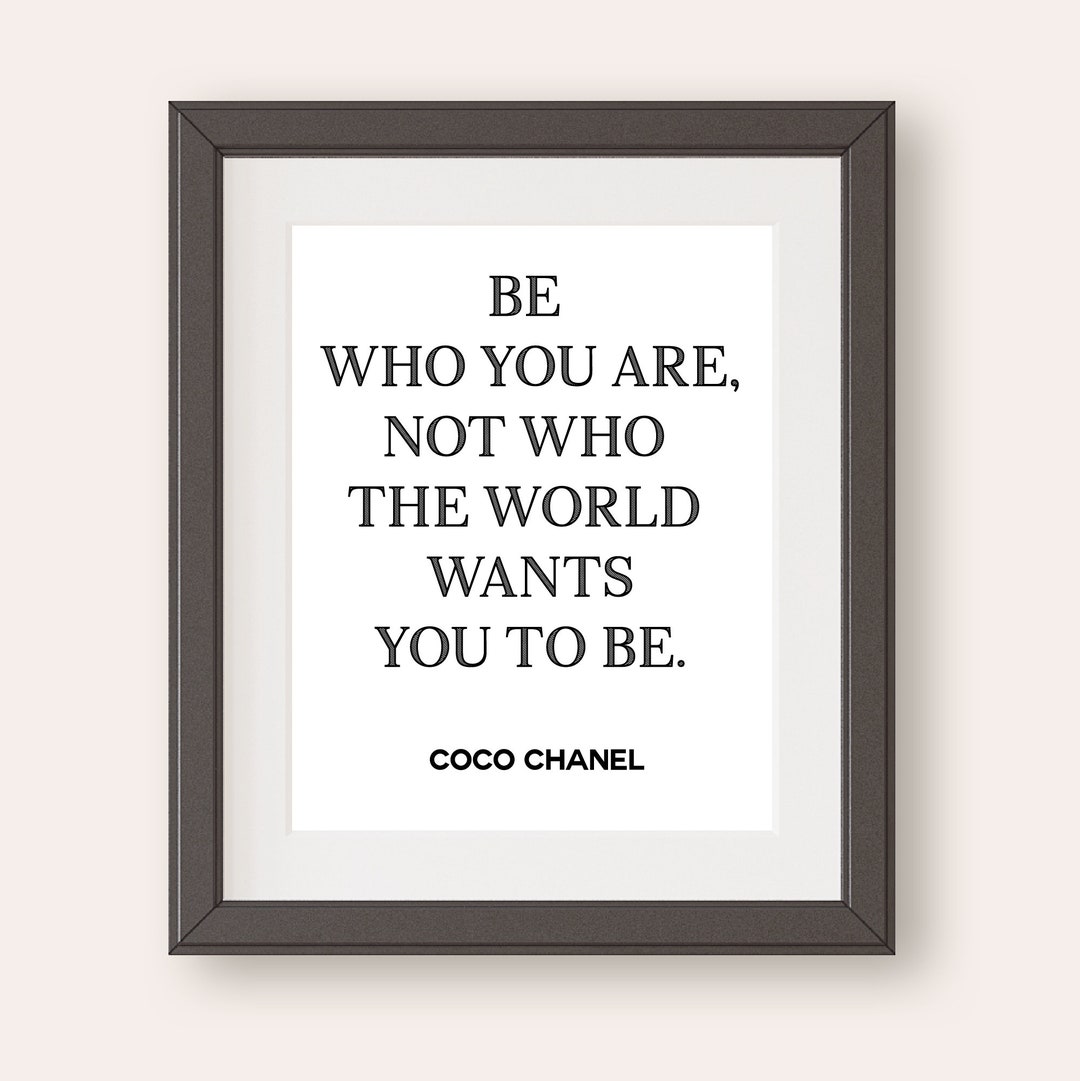 Fashion Prints Wall Art Quotes, Coco Chanel Quotes, Printable Fashion ...