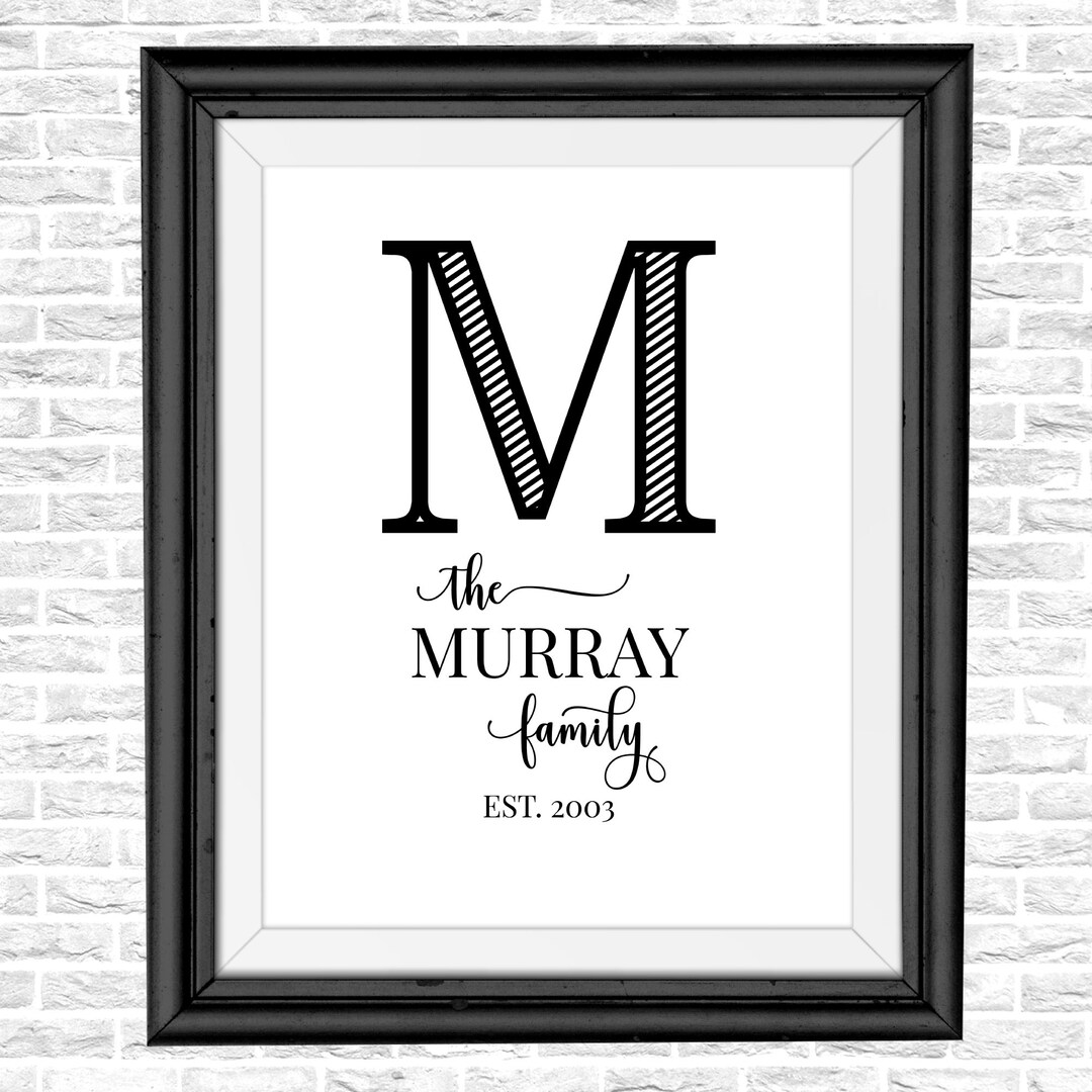 DIY Family Name Sign, Personalized Sign, Last Name Sign, Monogram ...
