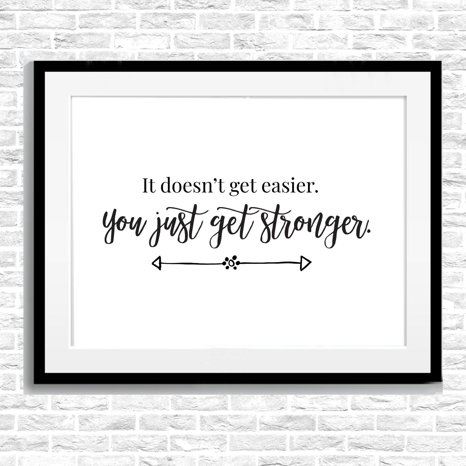 It Doesn't Get Easier You Just Get Stronger Workout Gear - Etsy Israel
