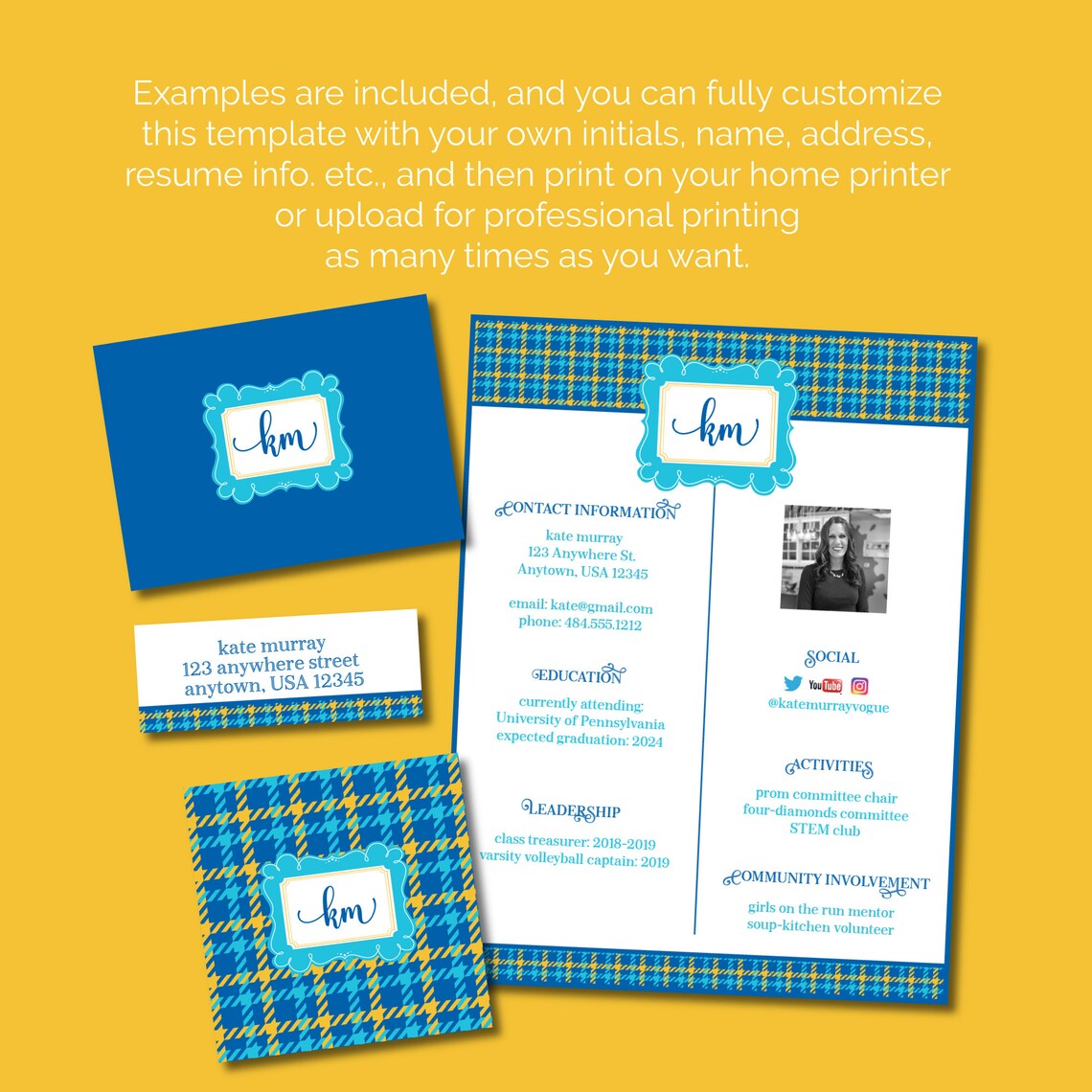 Sorority Resume Templates Greek Resume Templates Sorority - Etsy