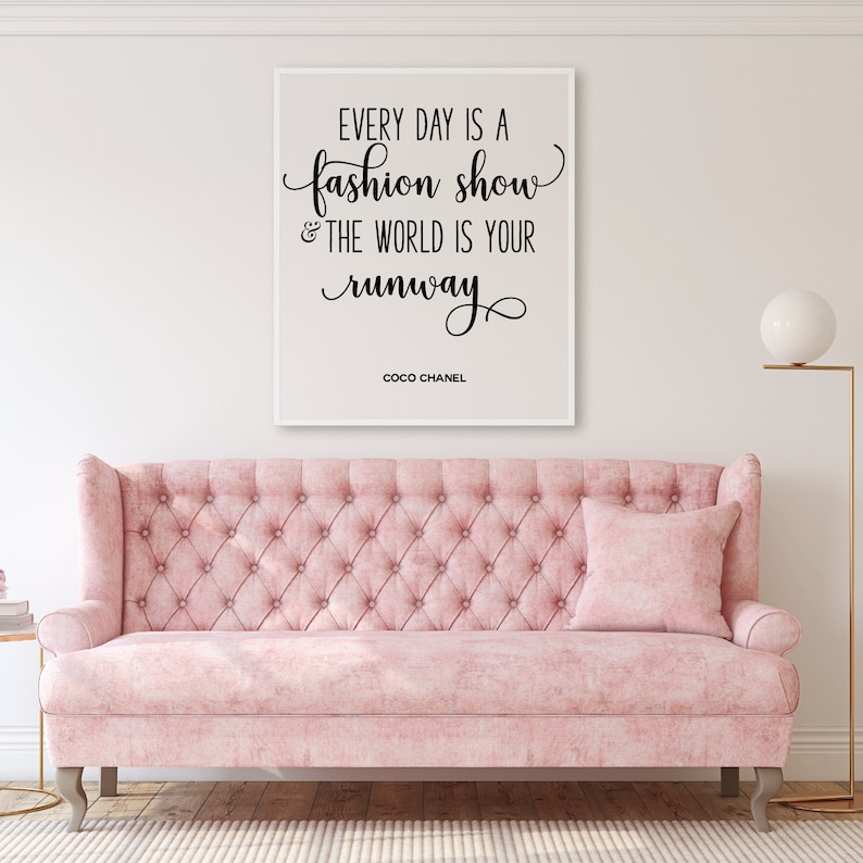 Coco Chanel Fashion Quote Print, Runway Wall Art (digital Download) - Etsy