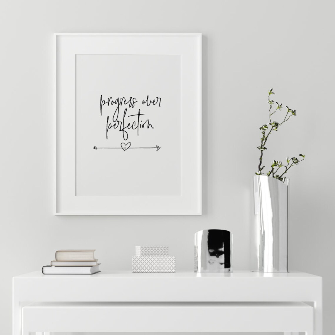 Motivational Quote Print SVG Cut File Progress Over - Etsy