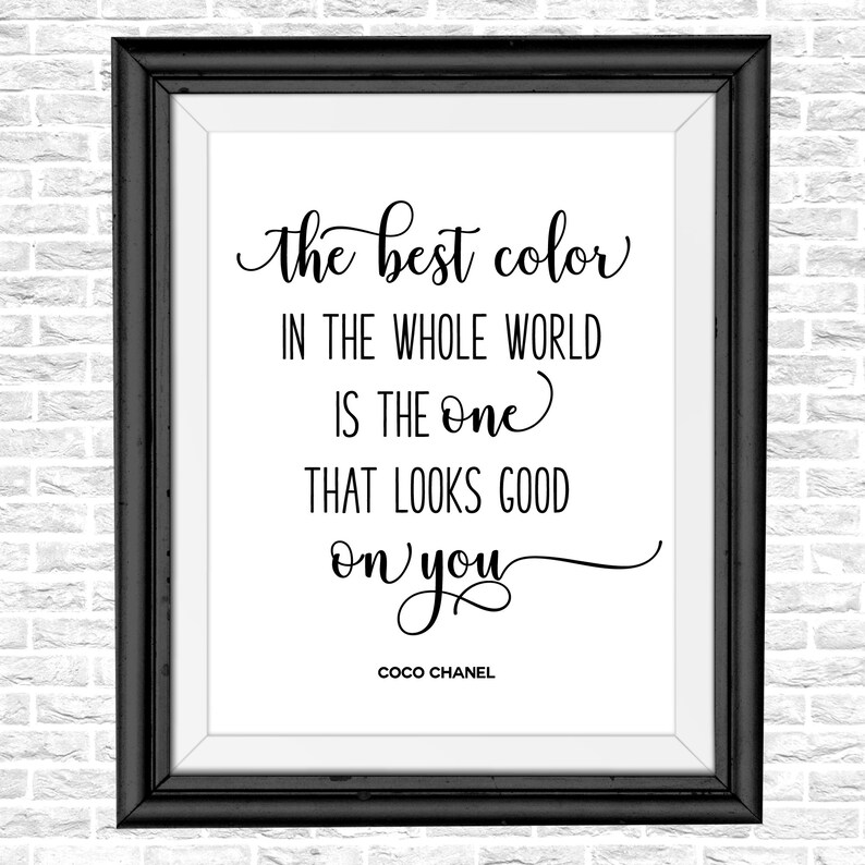 Coco Chanel Quotes Coco Chanel Print Coco Chanel Poster - Etsy