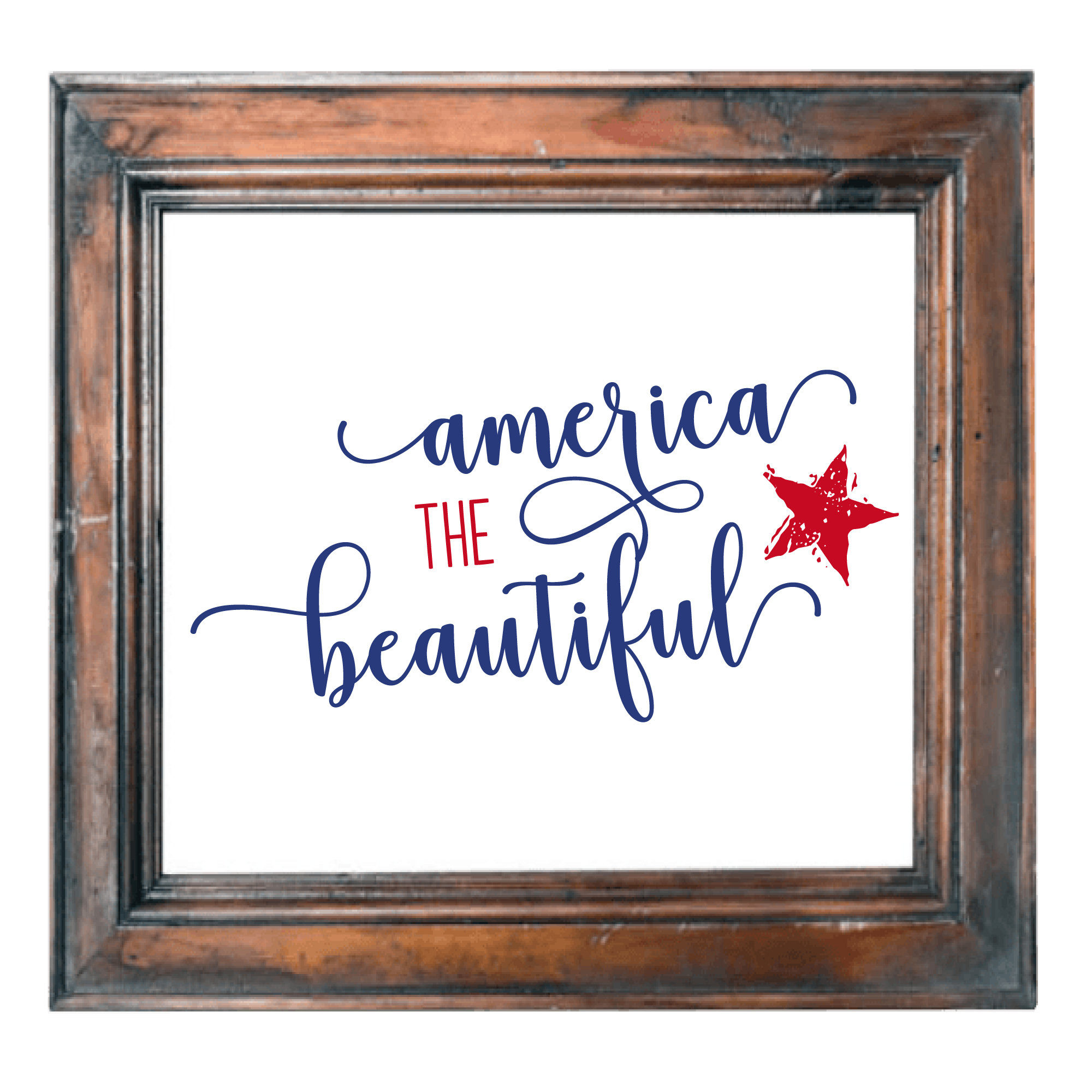 America the Beautiful Sign, Americana Wall Art, America the Beautiful ...