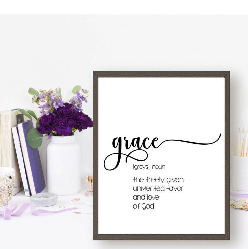 Grace, Grace Sign, Grace Poster, Grace Printable Wall Art, Farmhouse ...
