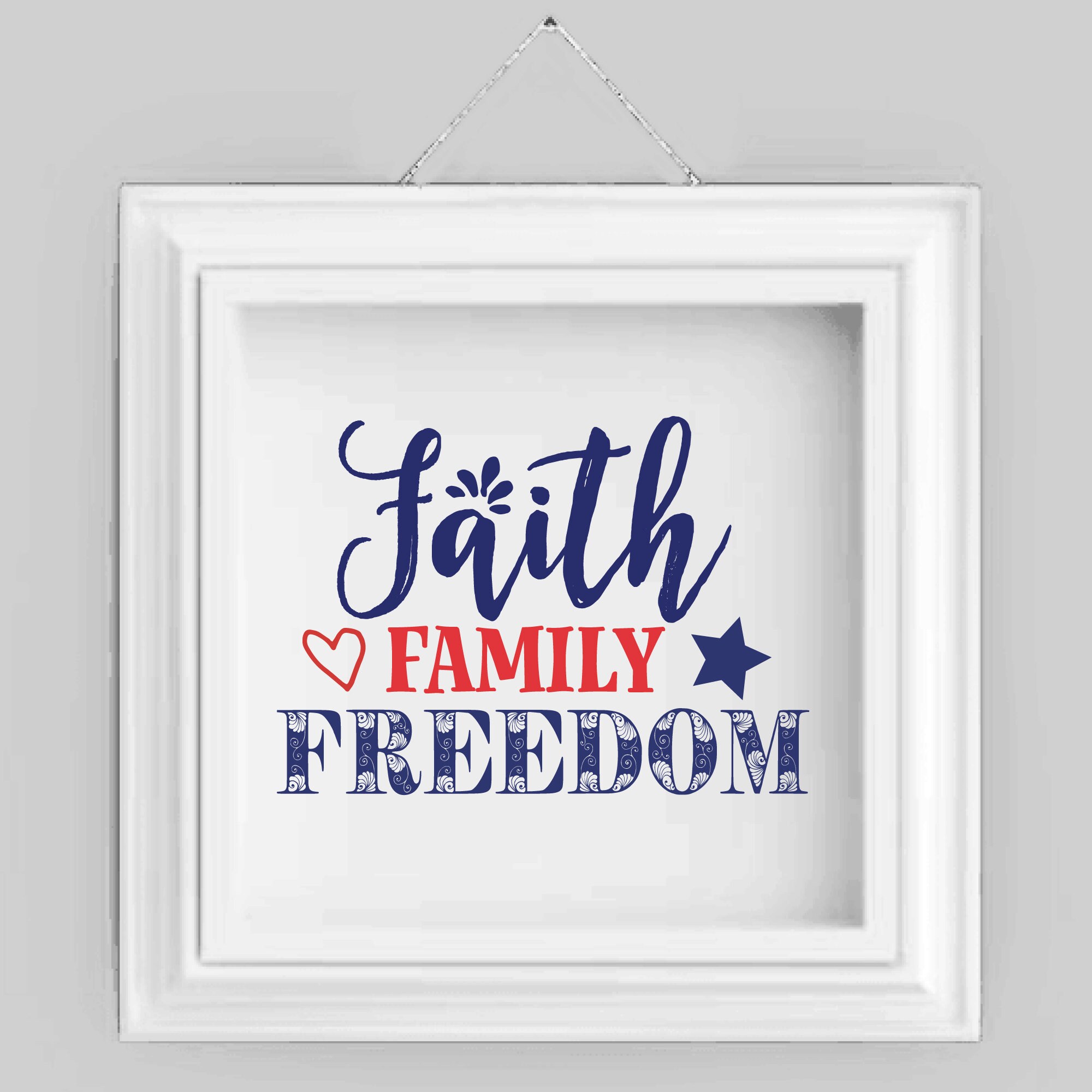 Faith Family Freedom, Faith Family Freedom SVG, Modern Farmhouse Decor ...