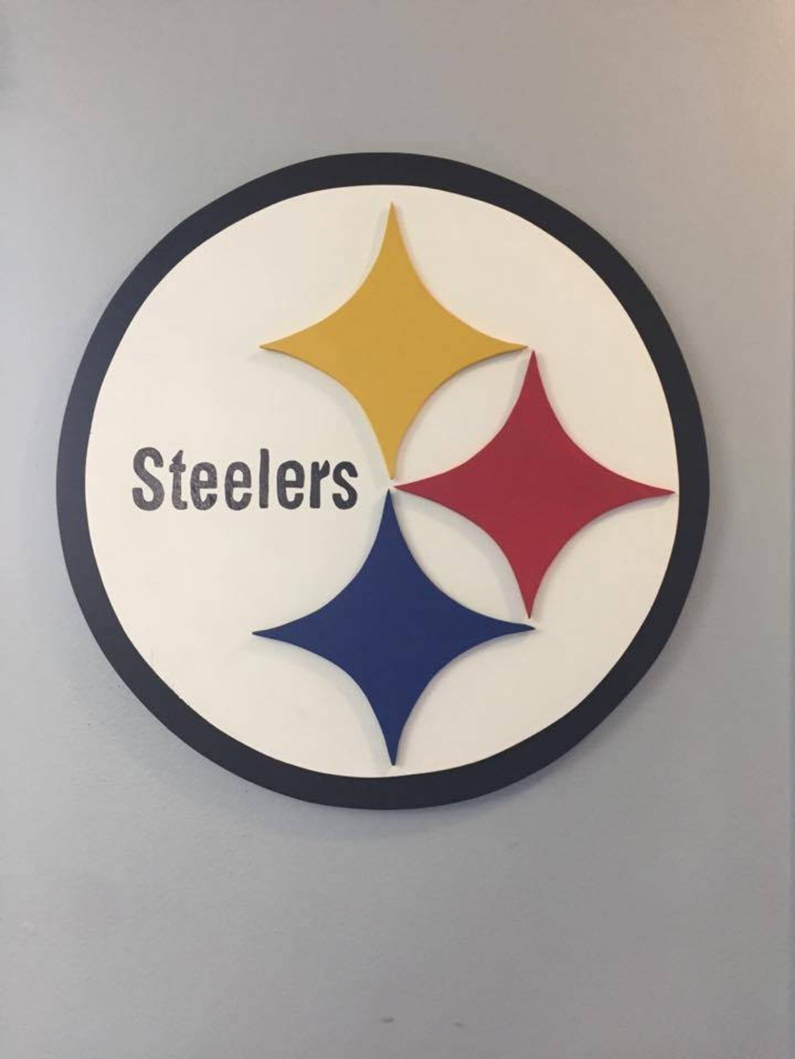Hand Made Pittsburgh Steelers LARGE Wooden Wall Decor Sign | Etsy