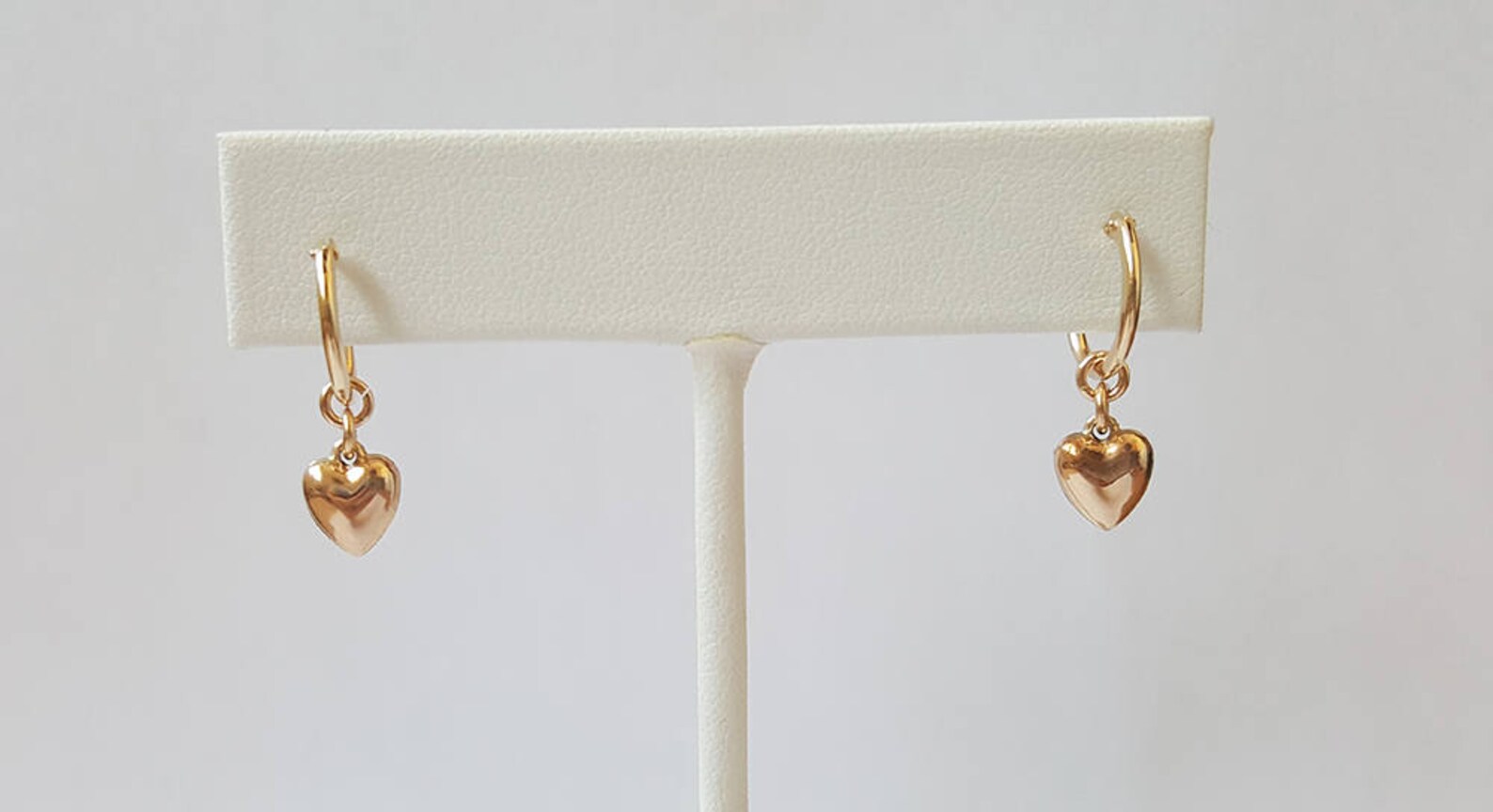 Sweetheart Earrings/heart Earrings/puffy Heart Earrings/14k | Etsy