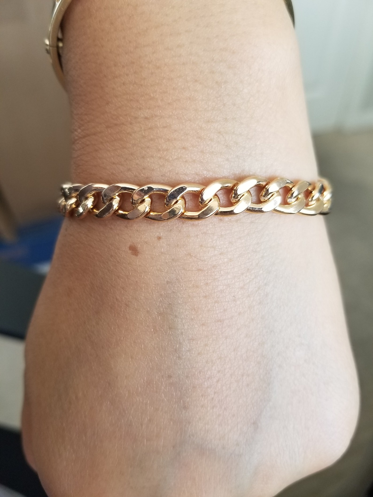 14k Gold Filled Cuban Curb Link Bracelet/cuban Link - Etsy