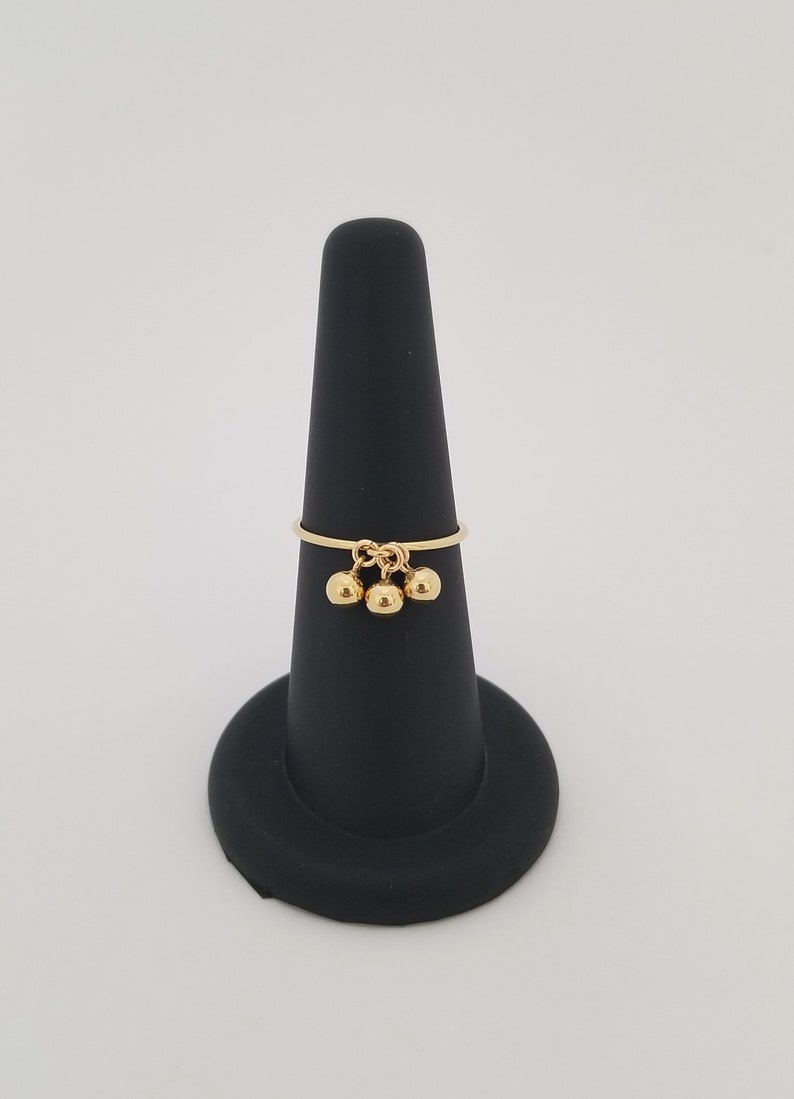 Ball Bead Dangle Ring/stacking Ring/cute Ring/gold Filled - Etsy
