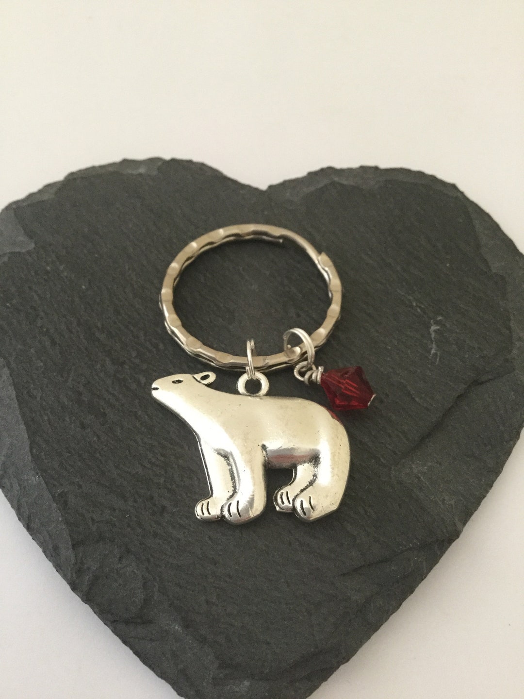 Polar Bear Key Ring / Polar Bear Keychain / Polar Bear Gift / Wildlife ...