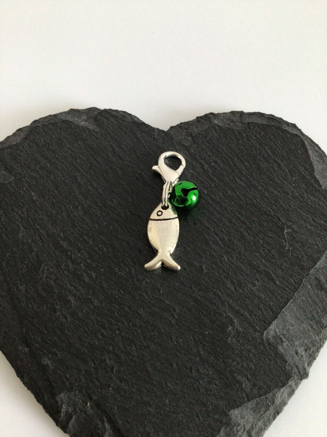 Green Fish Cat Collar Charm/ Cat Jewellery / Jewellery for Cats/ Pet ...