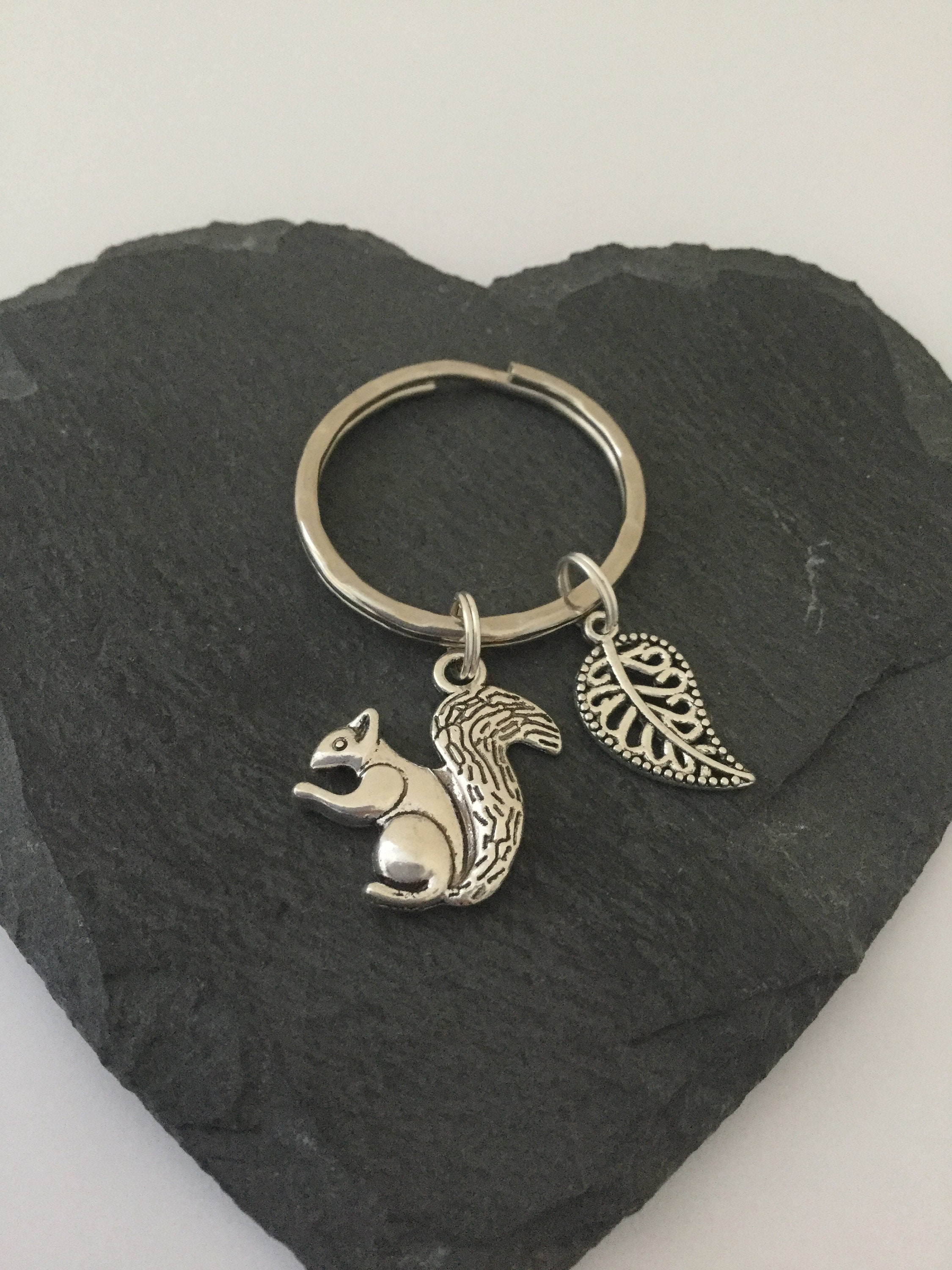 Squirrel keyring / squirrel keychain / wildlife gift / | Etsy