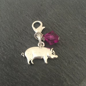 Pig Clip on Charm / Pig Zipper Pull / Pig Charm Clip / Pig Gift ...