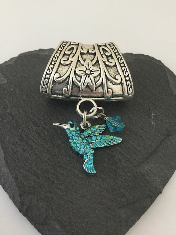 Hummingbird scarf bail / animal scarf bail / scarf ring / | Etsy