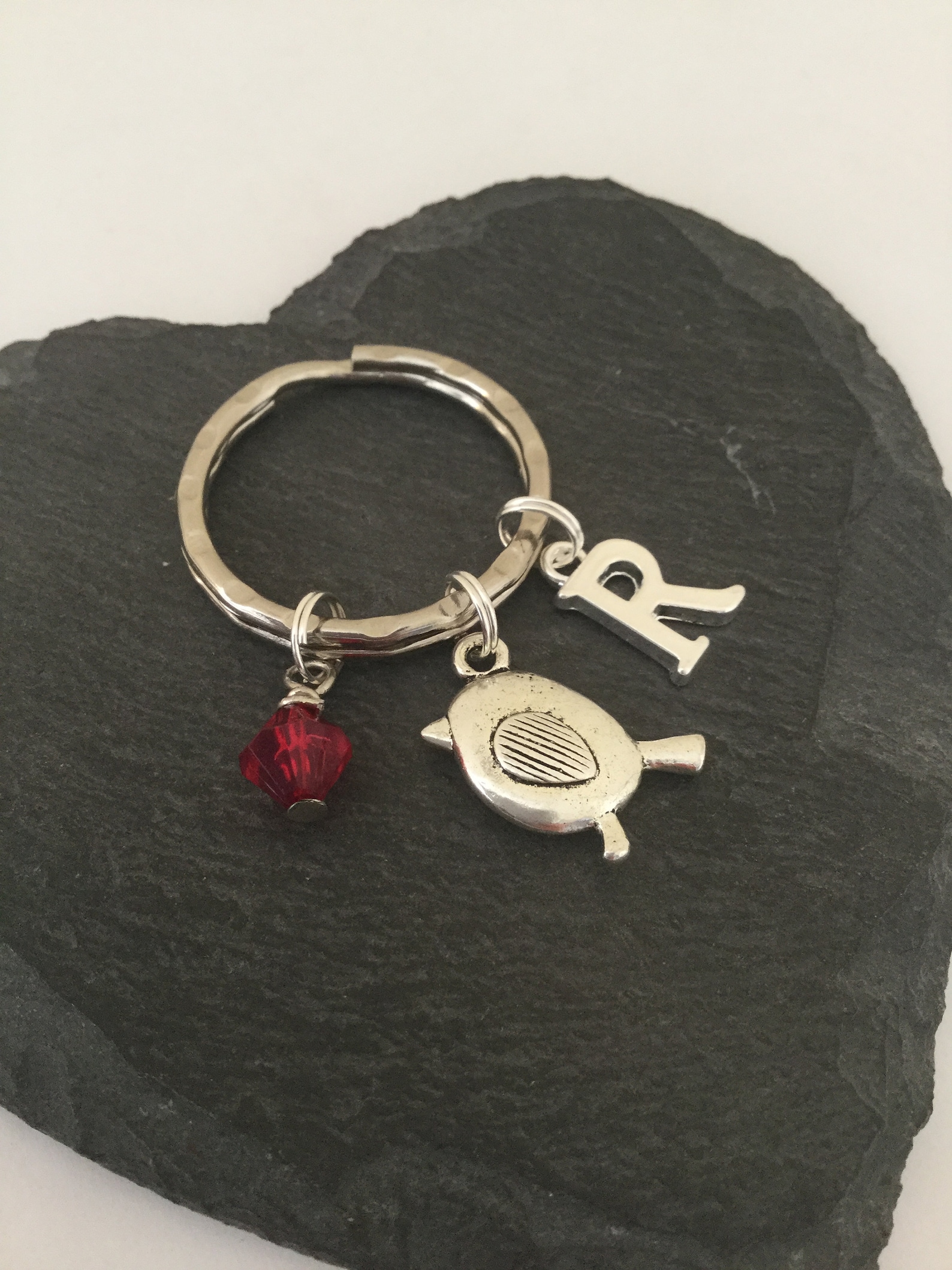Robin Initial Keyring / Robin Keychain / Robin Gift / - Etsy