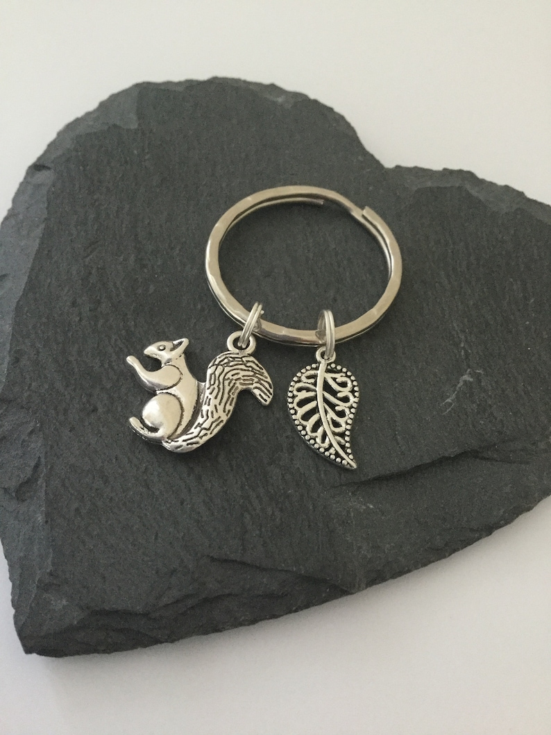 Squirrel keyring / squirrel keychain / wildlife gift / | Etsy