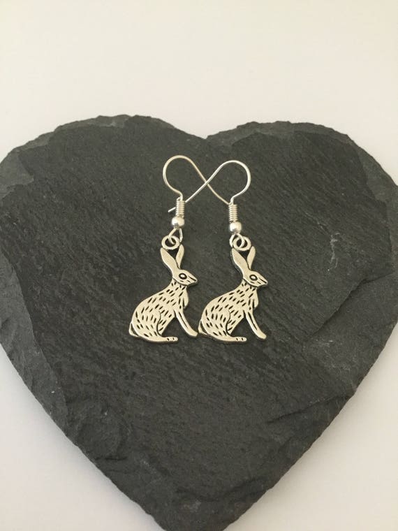 Rabbit Earrings / Bunny Earrings / Rabbit Jewellery / Bunny | Etsy