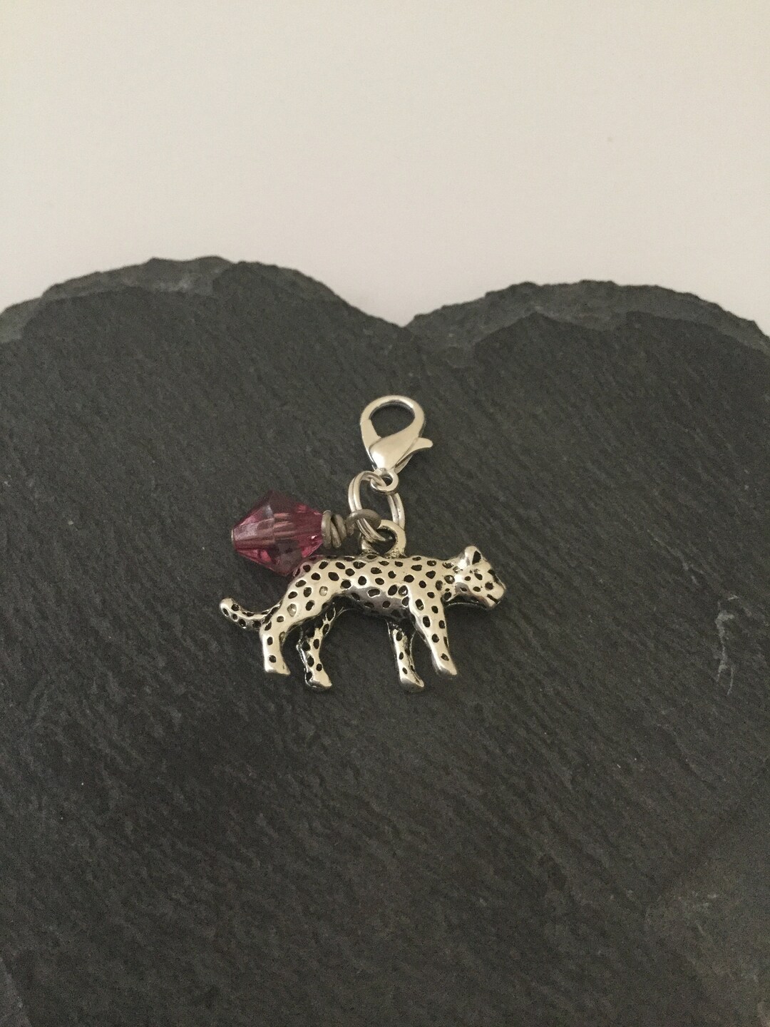 Leopard Clip on Charm / Leopard Zipper Pull / Leopard Charm Clip / Cat ...