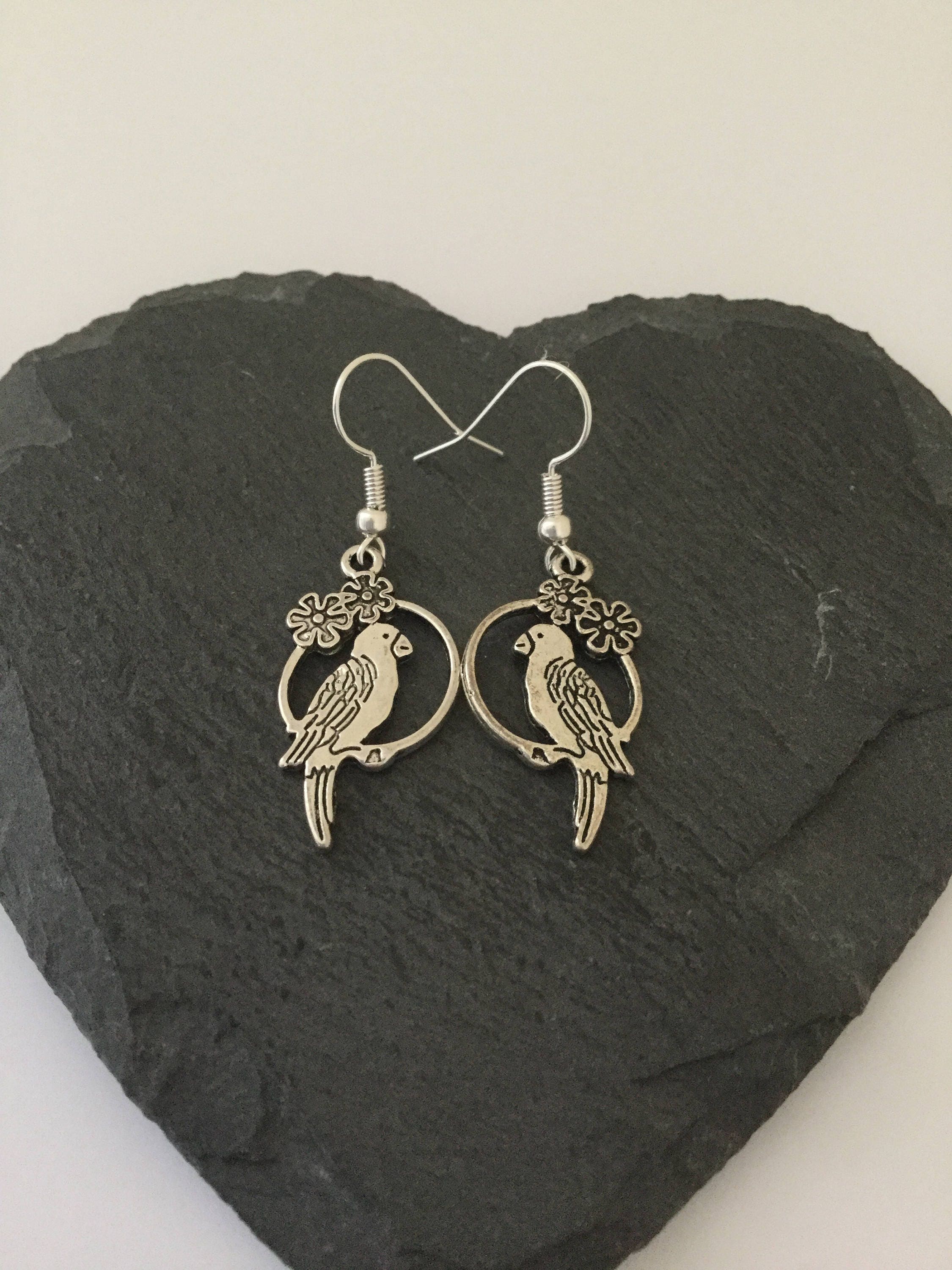 Parrot Earrings/ Parrot Jewellery/ Bird Earrings/ Bird - Etsy UK
