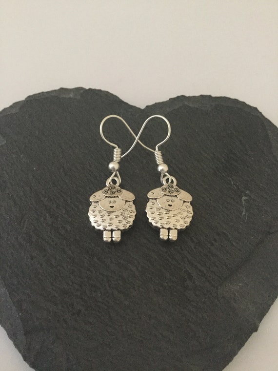 Sheep earrings / sheep jewellery / sheep gift / pet jewellery | Etsy