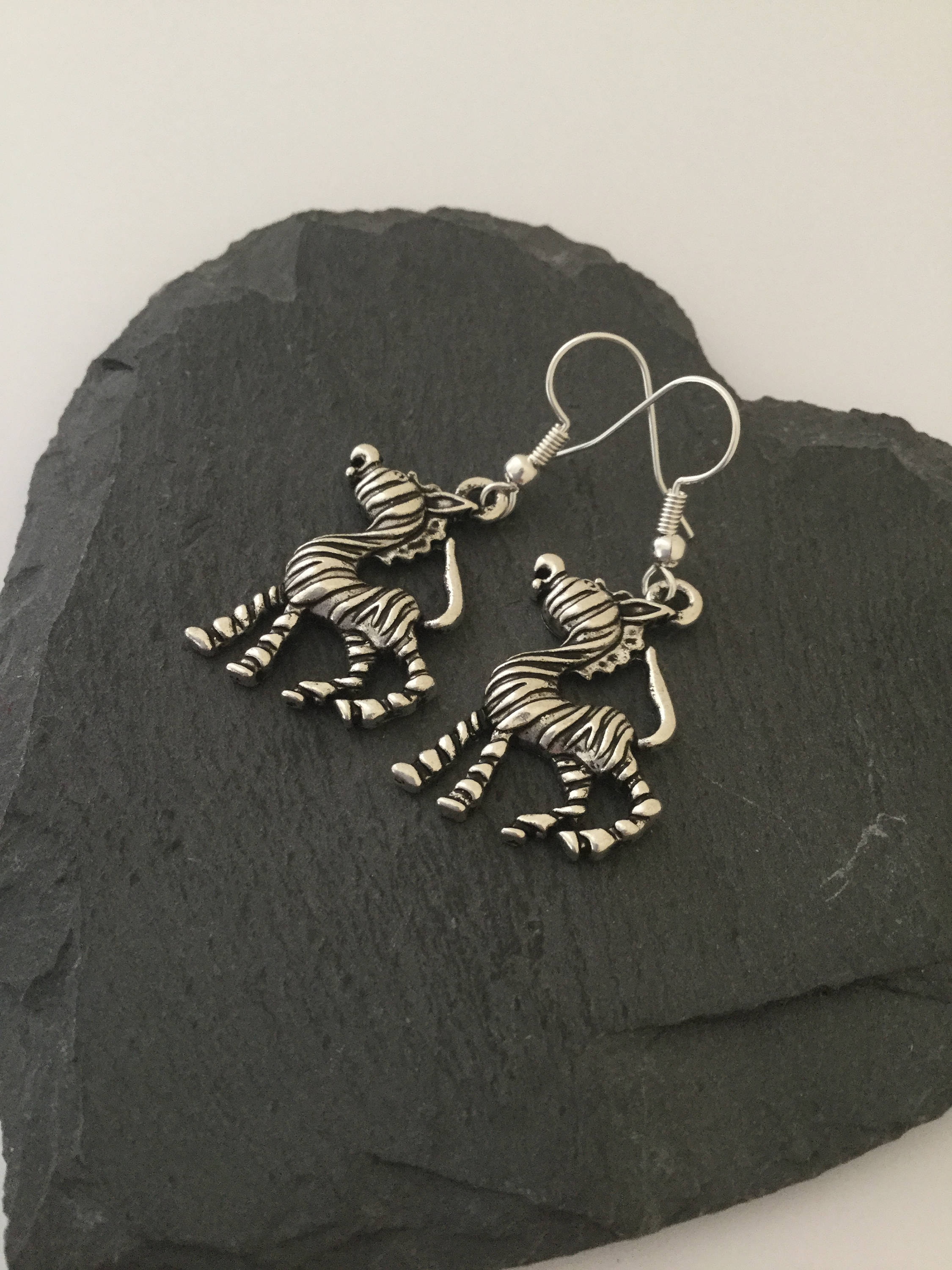 Zebra earrings / zebra jewellery / zebra gift / animal | Etsy