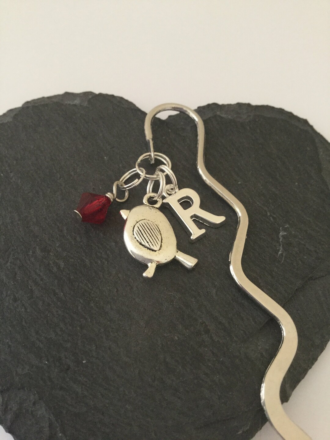 Robin Bookmark: Personalized Initial, Beaded Animal Gift - Etsy Canada