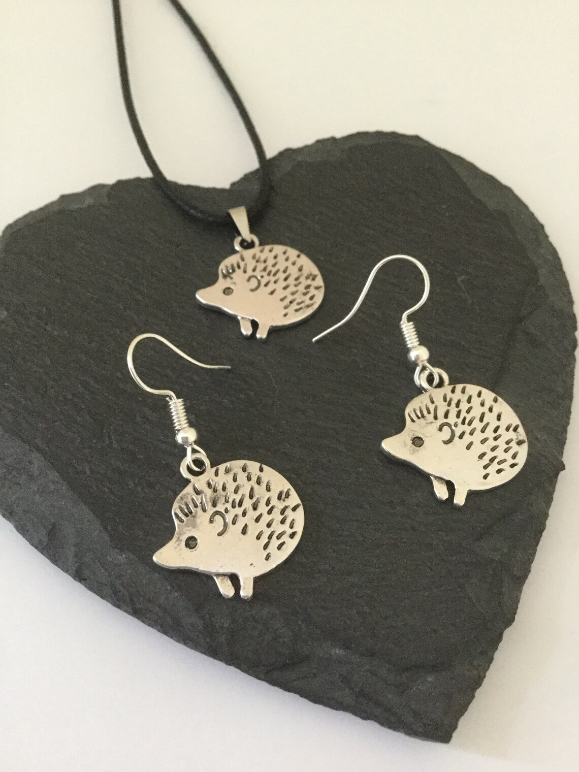 Hedgehog jewellery set / animal jewellery set / hedgehog | Etsy