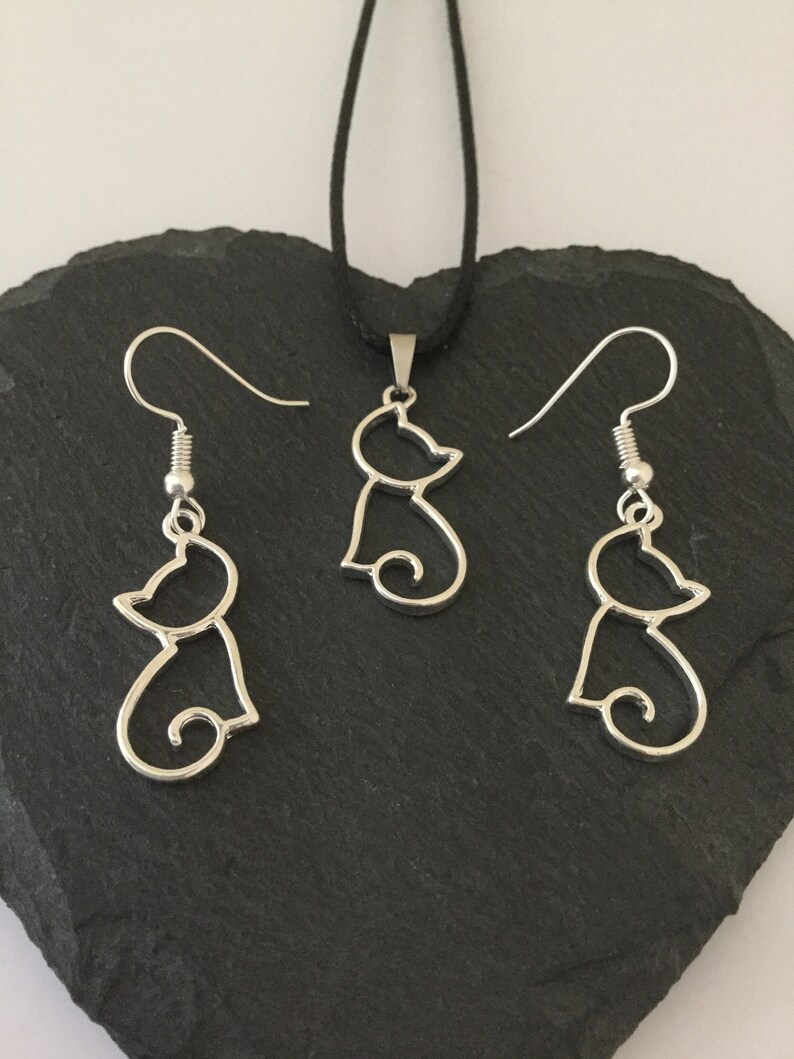 Cat Jewellery Set / Animal Jewellery Set / Cat Jewellery / Cat - Etsy UK