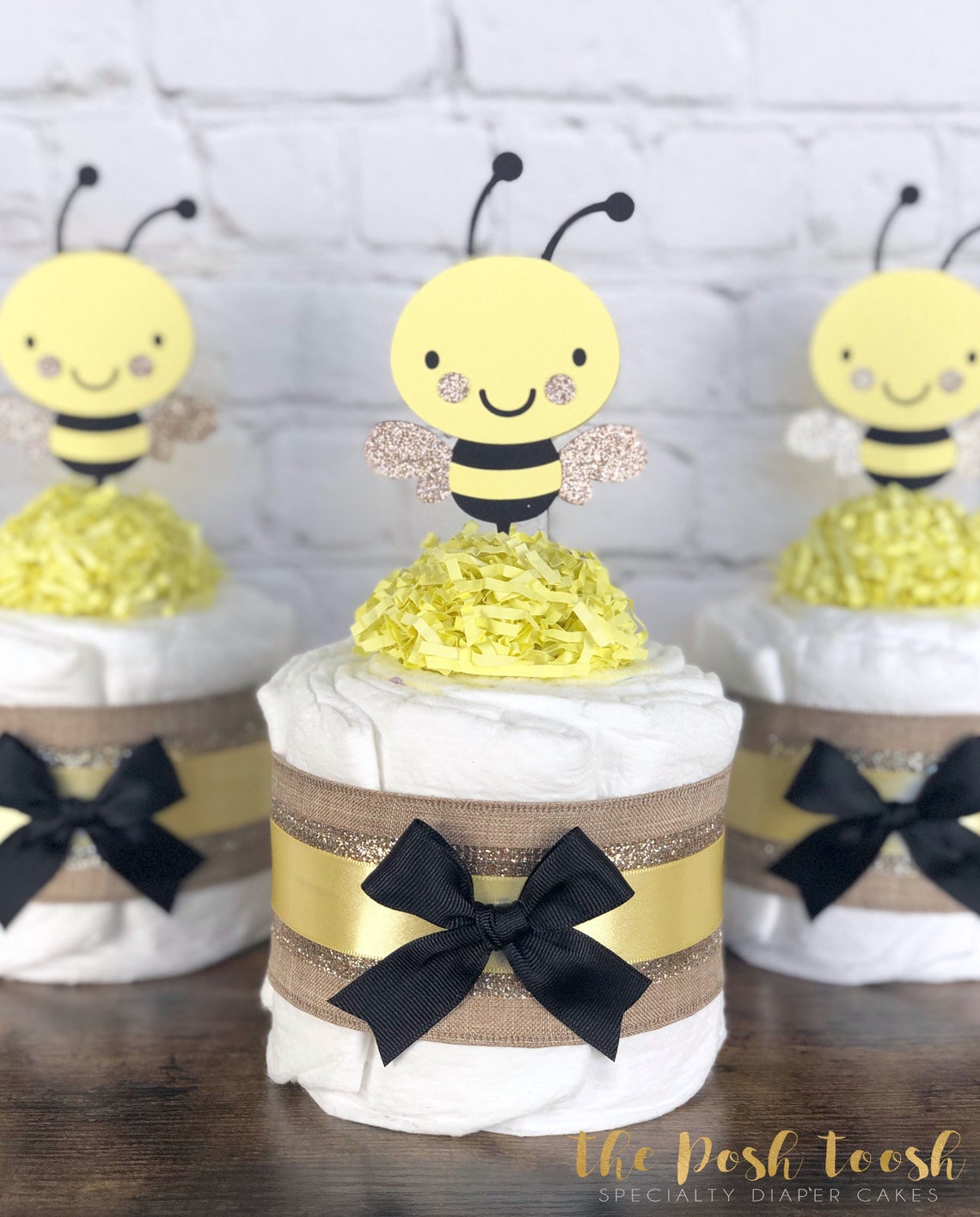 Bumble Bee Diaper Cake, What Will Baby Bee, Baby Shower Centerpiece ...
