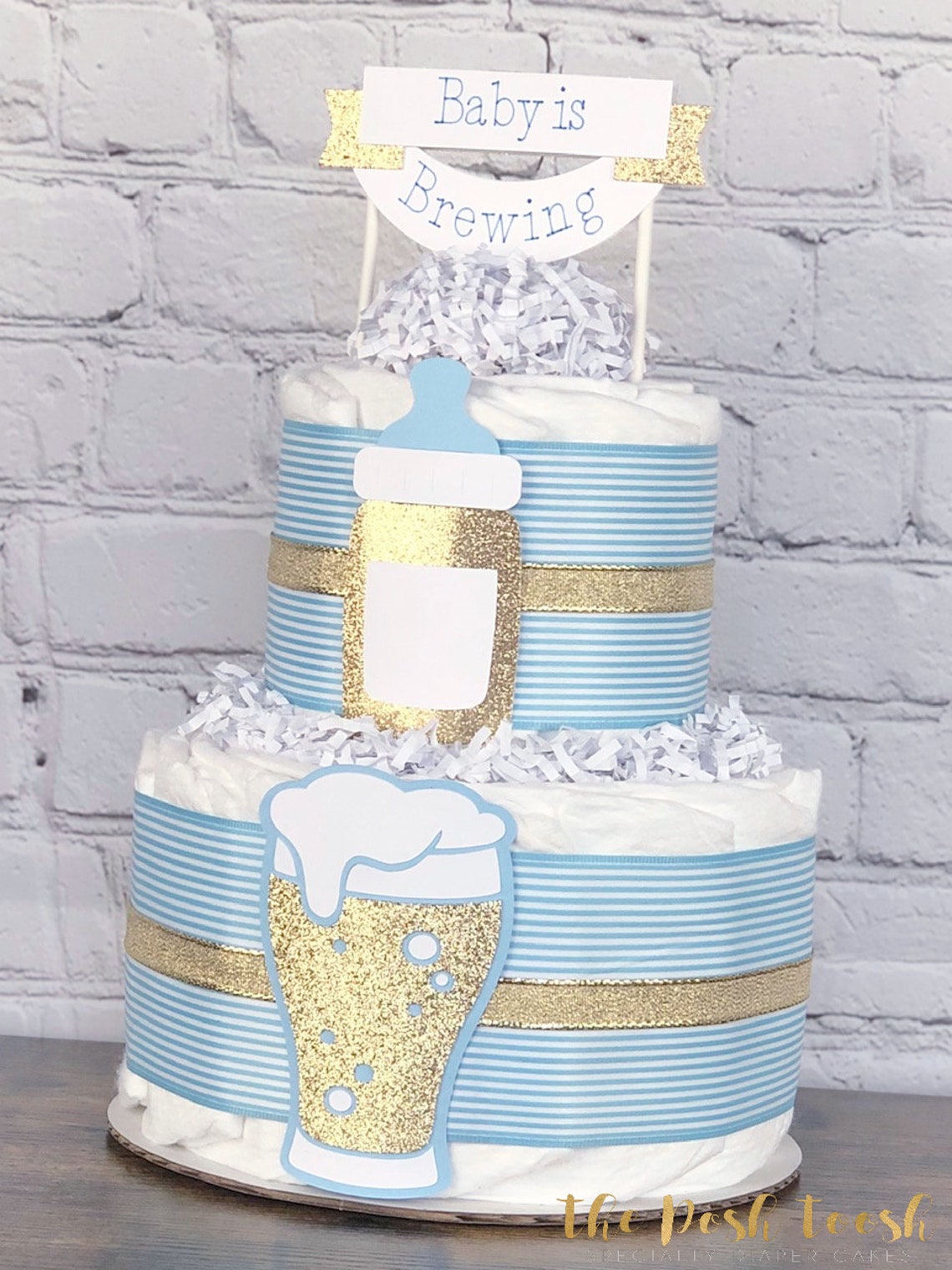 Baby is Brewing Diaper Cake, Bottles and Beer Brew Baby Shower ...