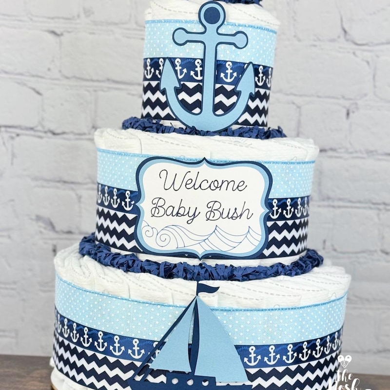 Nautical Diaper Cake - Etsy
