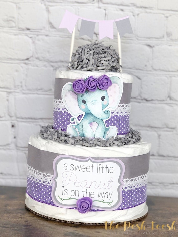 Girl Baby Shower Cakes Purple