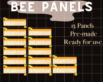 Bee Themed Twitch Panels - Etsy
