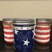 American Flag Mason Jar Set - Etsy