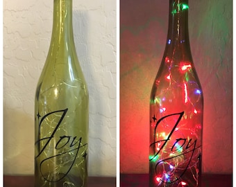 Joy Wine Bottles - Etsy