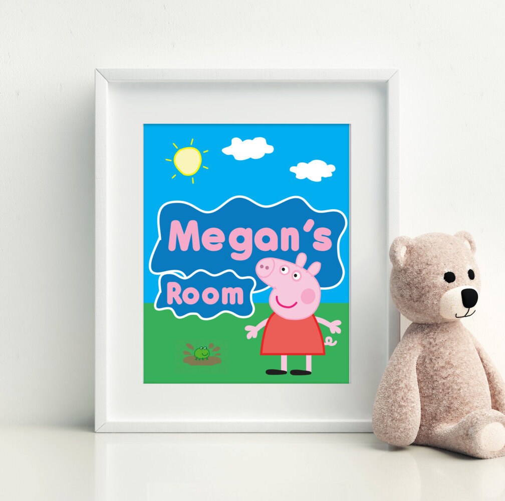 Peppa Pig Printable, Peppa Pig Wall Decor, Peppe Pig Digital Art, Peppa ...