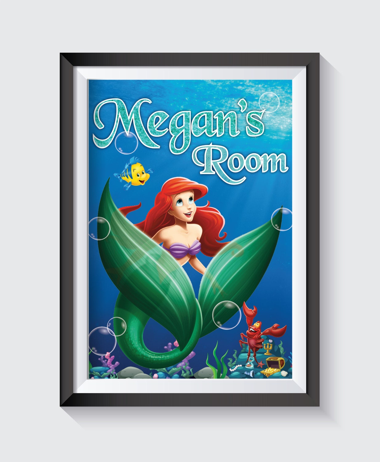 Little Mermaid Printable, Little Mermaid Wall Art, Little Mermaid ...