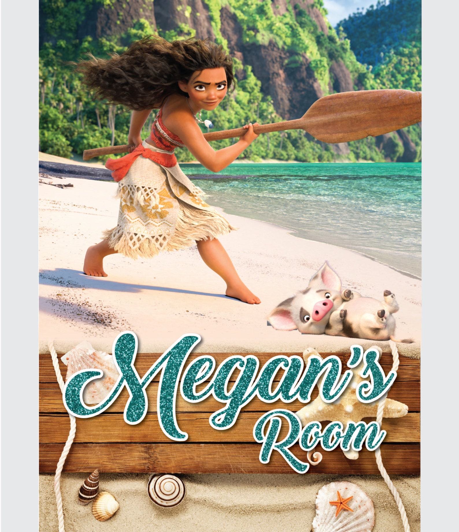 Princess Moana Printable, Princess Moana Wall Art, Moana Digital Art ...