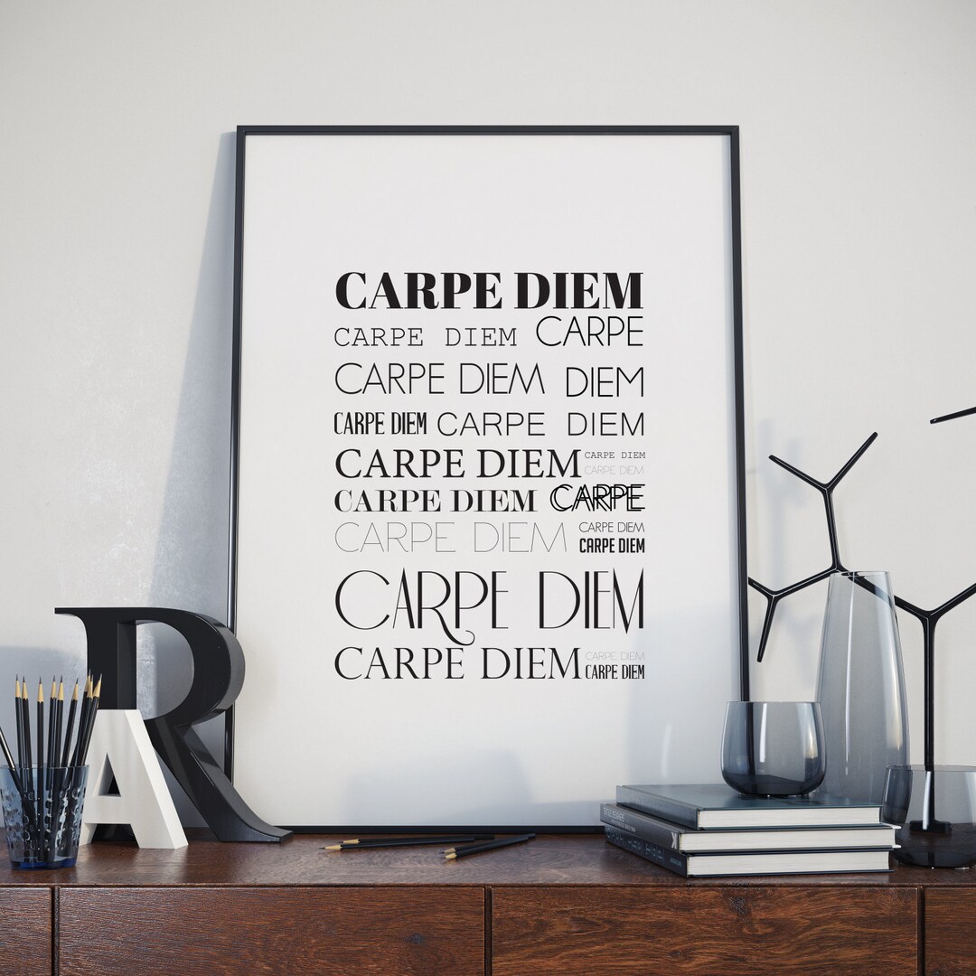 Carpe Diem, Wall Art, Printable Art, Home Decor, Carpe Diem Wall Decor ...