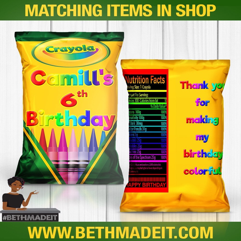 Crayola Birthday Party Crayola Birthday Theme Crayola Crayon | Etsy