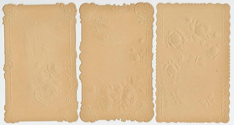 Antique Class Act 3 Card Set, Roses, Butterflies and Birds - Etsy
