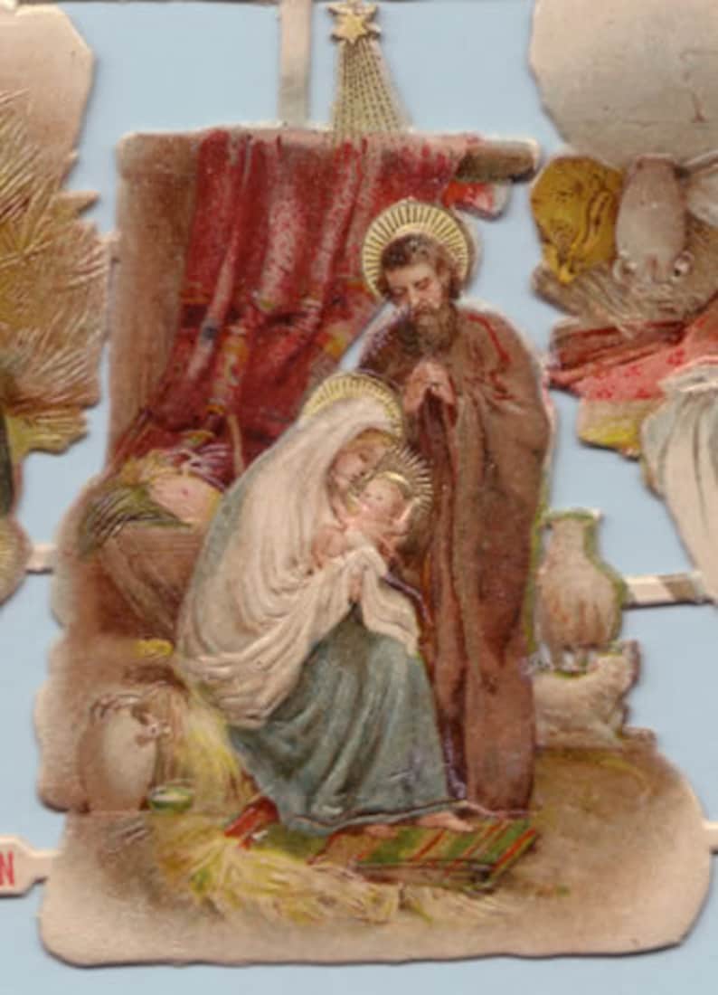 Authentic Victorian Nativity Scenes, Embossed, Die-cu - Etsy