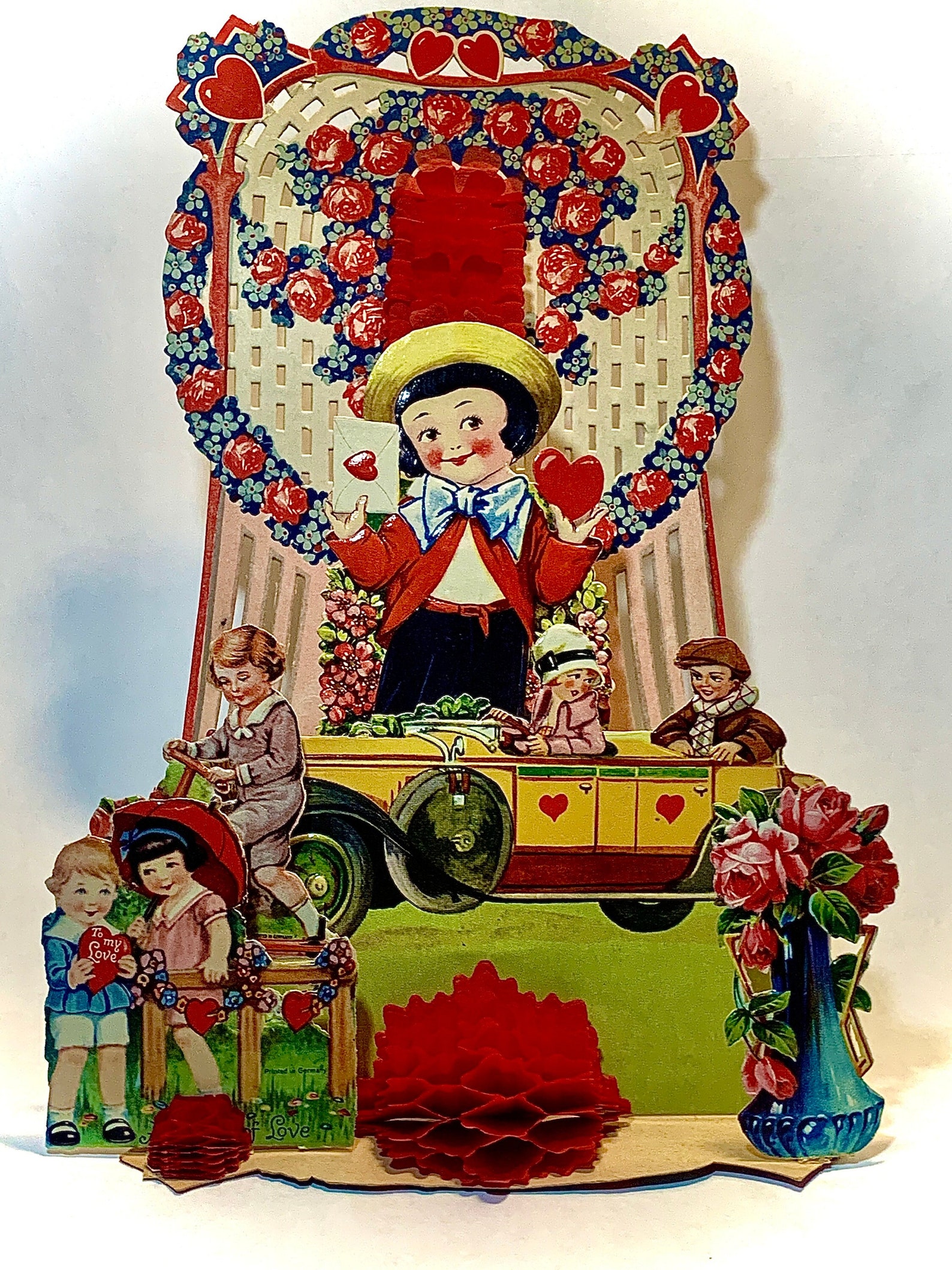 Large 1920s 5 Layer 3D Fold-out Valentine - Etsy