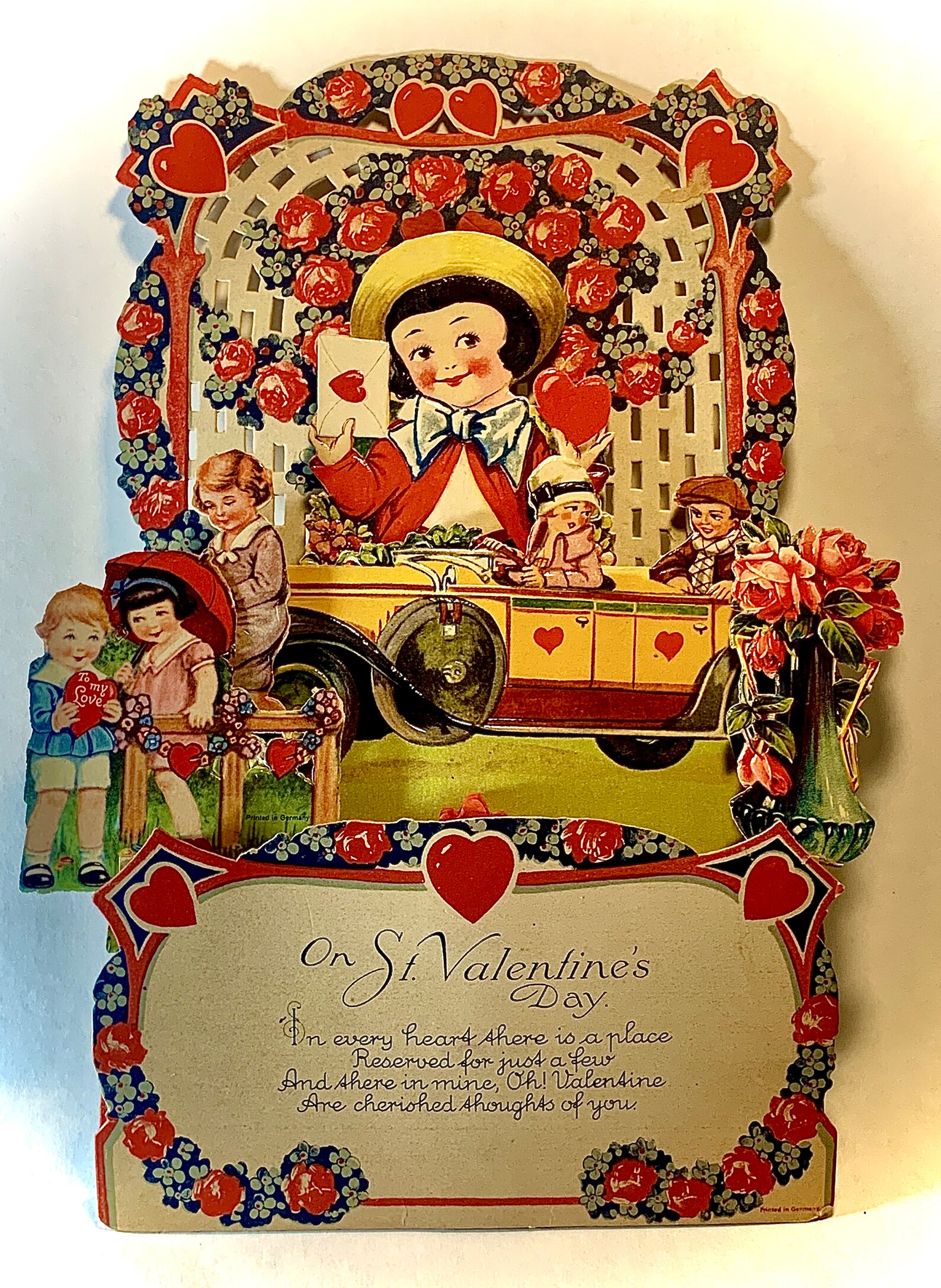 Large 1920’s - 5 Layer - 3D Fold-out Valentine - Etsy