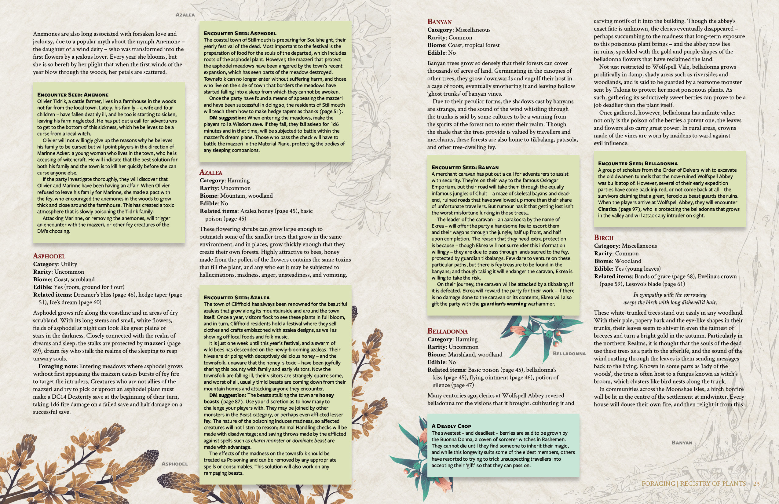 Herbarium: A Botanical 5e Supplement for D&D Folklore and Mythology ...