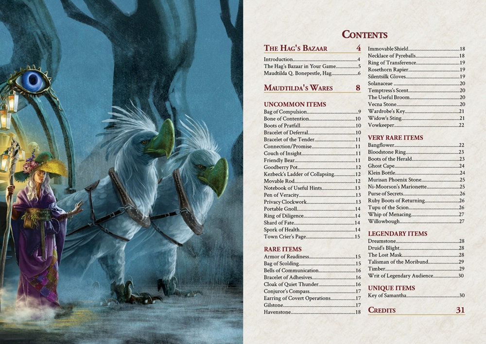Hag's Bazaar D&D Magic Items and Market (digital Download) - Etsy